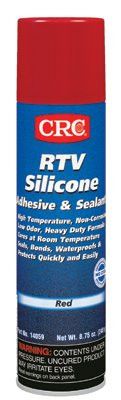 CRC 14059 RTV Silicone Adhesive/Sealants, 8 oz Pressurized Tube, Red ...
