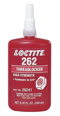 Loctite 26241 262 Threadlockers, Medium to High Strength, 250 mL, Red ...