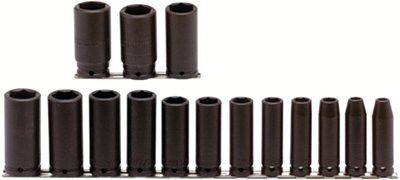 Proto 74114 TorquePlus 15 Pc Deep Impact Socket Set, 1/2 in, 6 Point ...